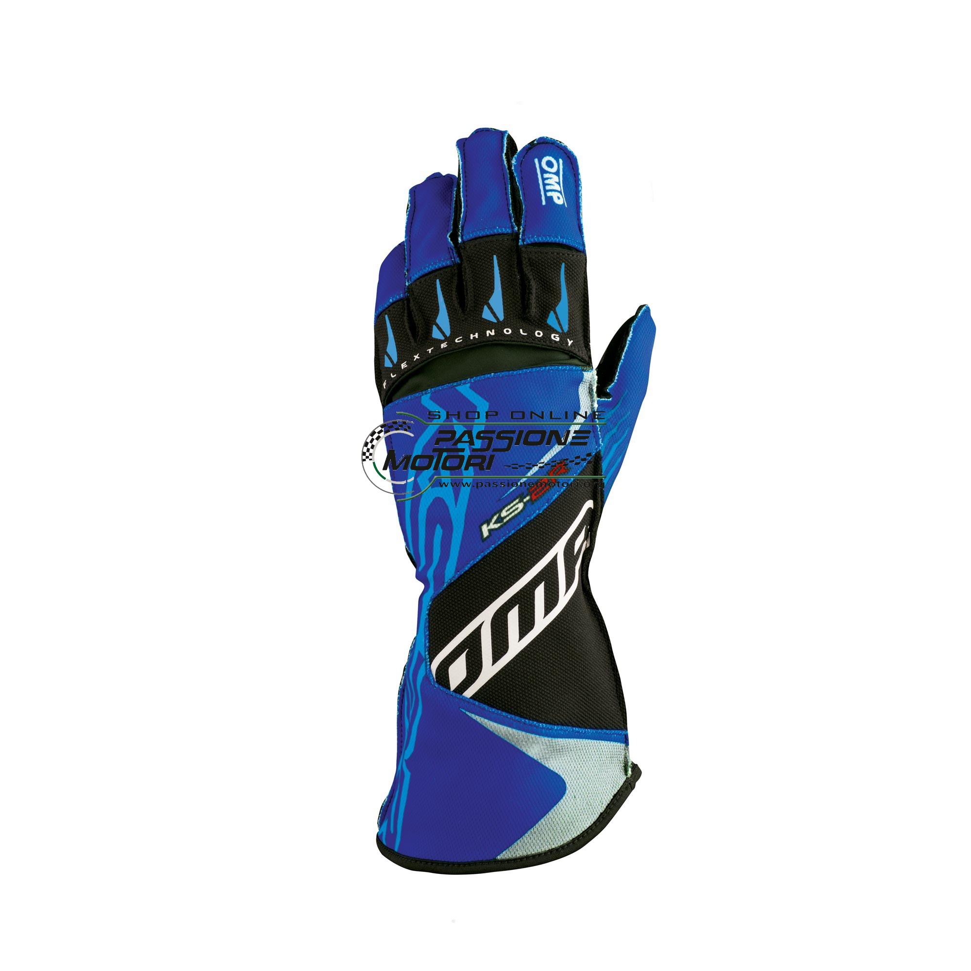 Guanto New KS-2R OMP Blu/Azzurro - Passione Motori